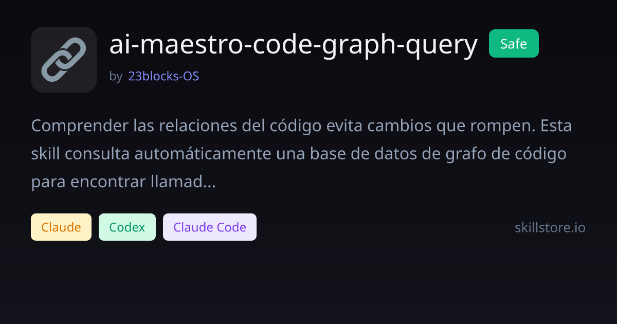 ai-maestro-code-graph-query - Consultar dependencias del código ...