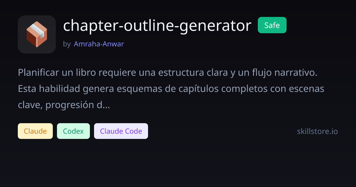 chapter-outline-generator - Genere Esquemas de Capítulos Estructurados ...