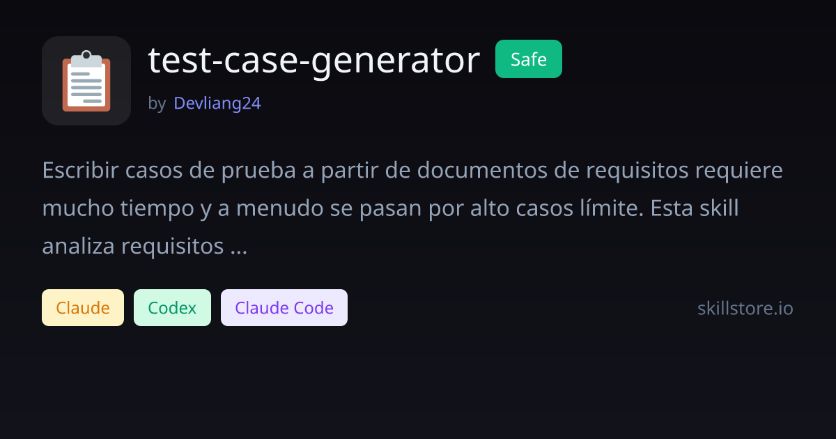 test-case-generator - Generar casos de prueba a partir de requisitos ...