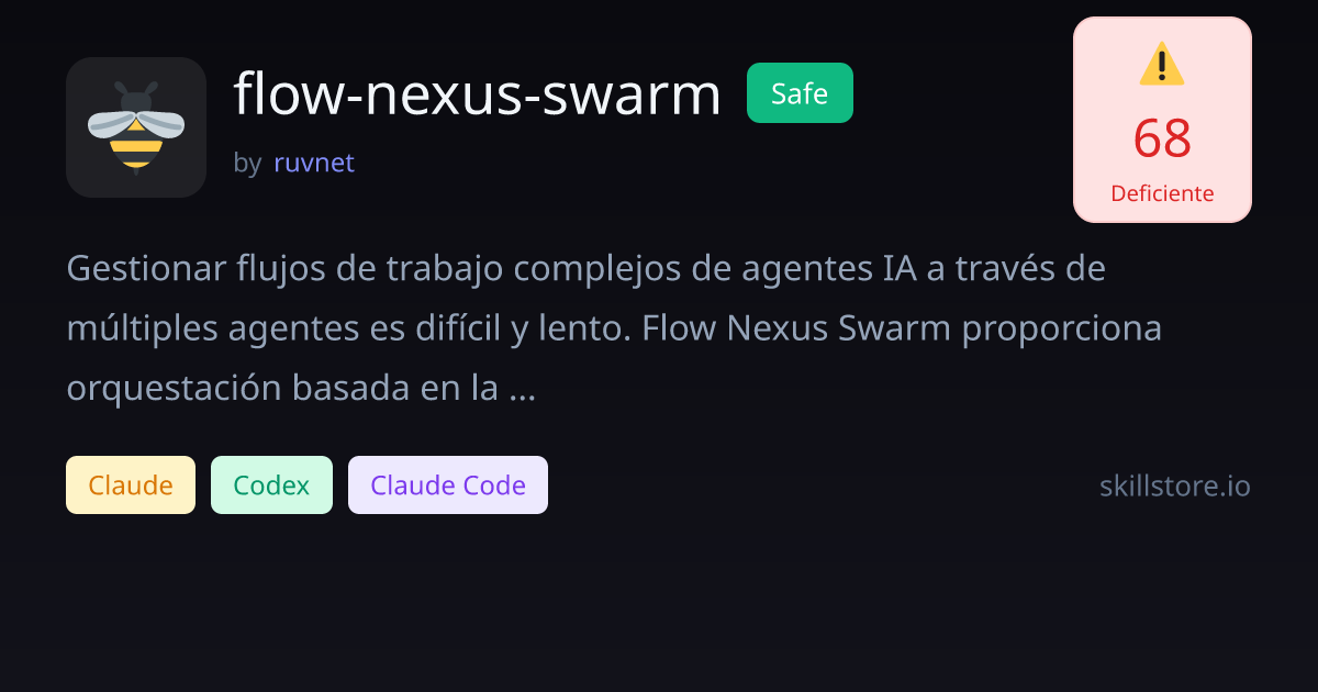 flow-nexus-swarm - Despliega Enjambres de Agentes IA en la Nube ...