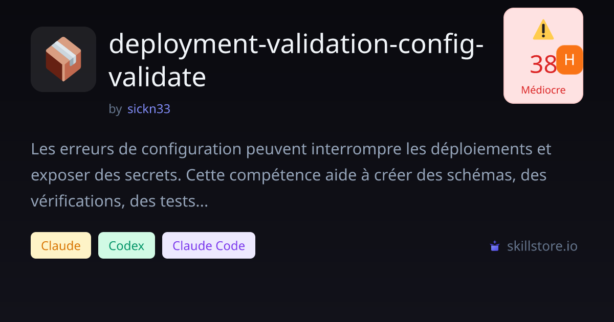 deployment-validation-config-validate - Valider les configurations de ...