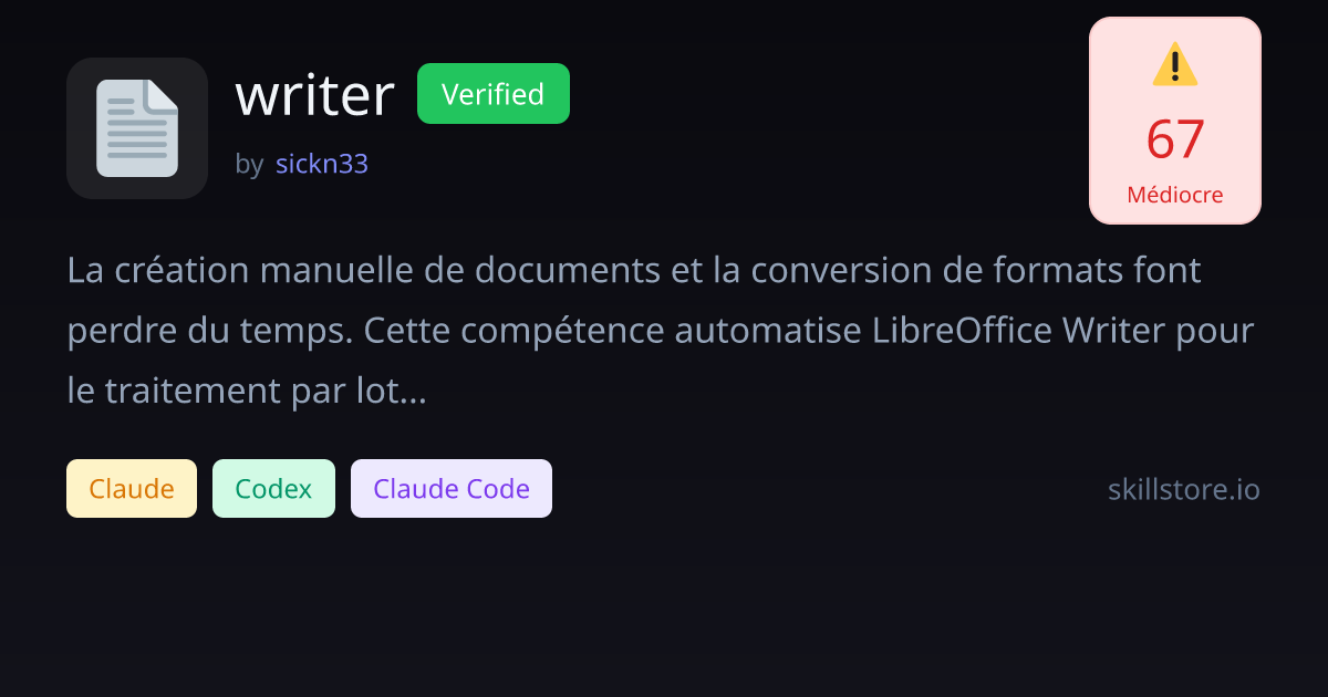 writer - Automatiser les documents LibreOffice Writer - Skillstore