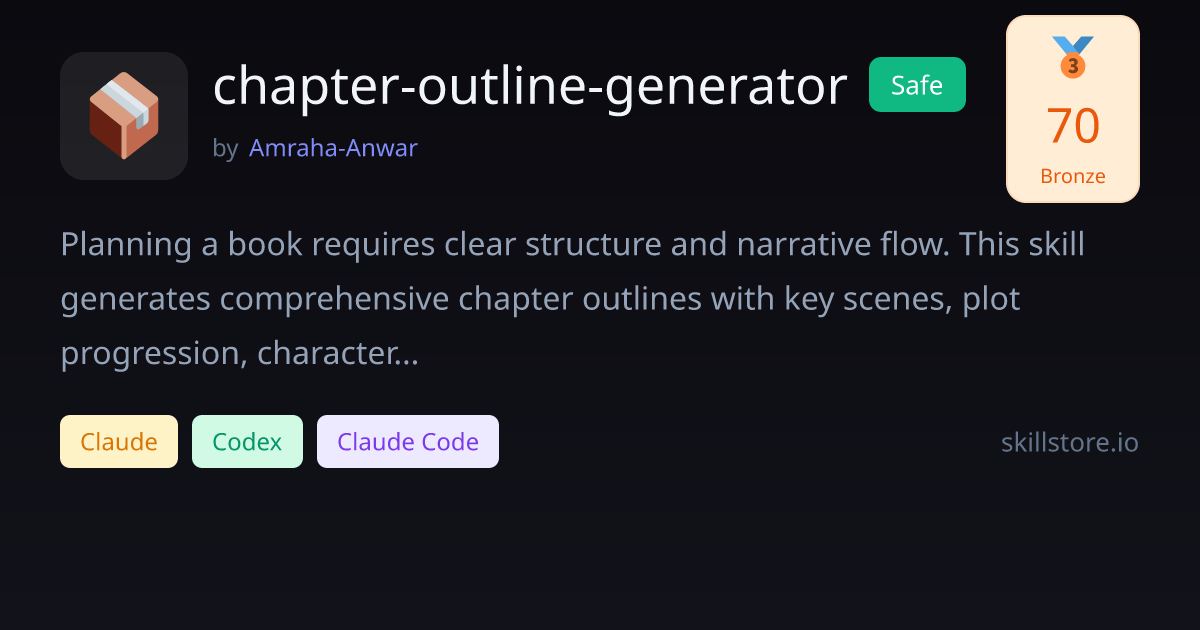 chapter-outline-generator - Generate Structured Chapter Outlines for ...