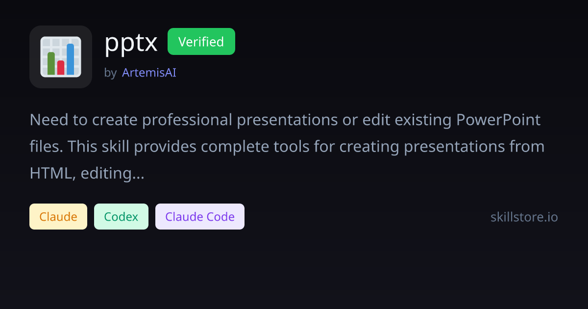 pptx - Create and edit PowerPoint presentations - Skillstore