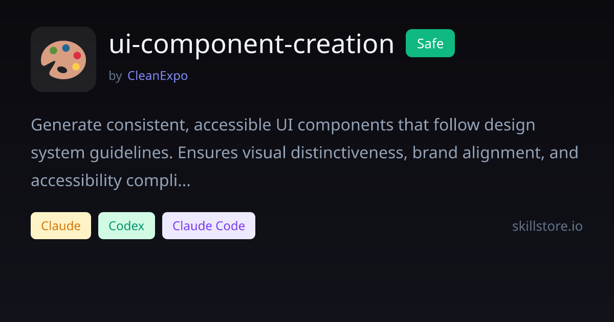 ui-component-creation - Create UI Components with shadcn/ui Patterns ...