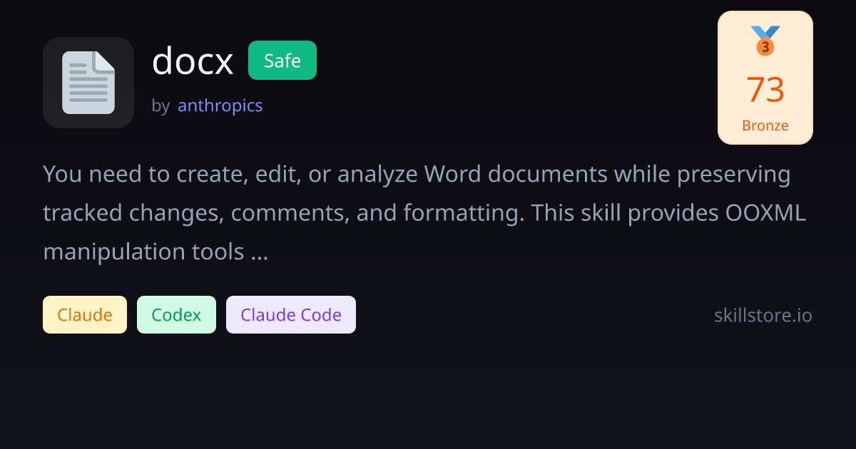 docx - Create and Edit Word Documents - Skillstore