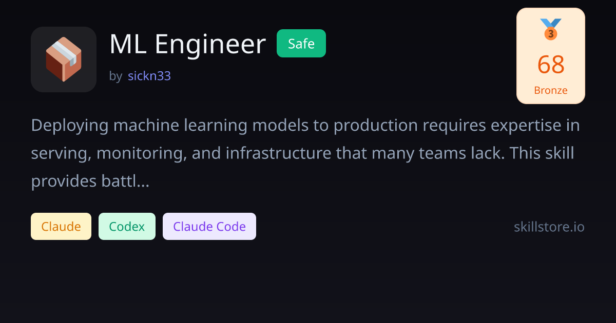 ML Engineer - Build Production ML Systems with Expert Guidance - Skillstore