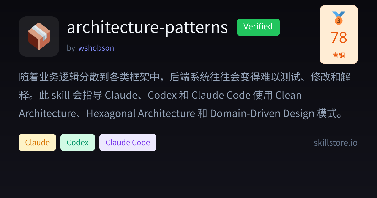 architecture-patterns - 实施后端架构模式 - Skillstore